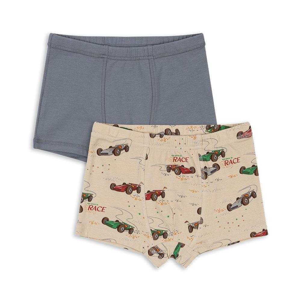 Basic 2 Pack Boy Boxers GOTS, Tradewinds/Grand Prix – blanchou